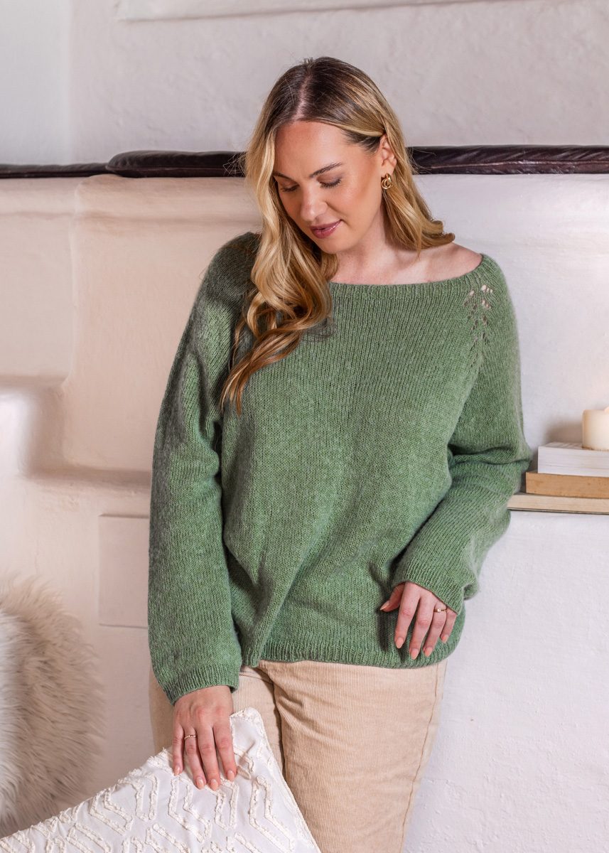 Lana Grossa TOP DOWN SWEATER Ecopuno | FILATI STUDIO - Cosy Looks - Magazine (DE) + Knitting ...