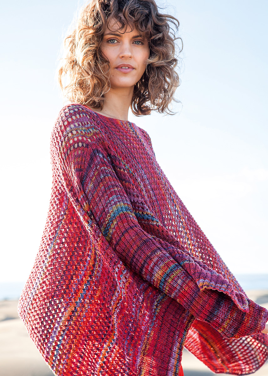 Lana Grossa PONCHO PULLOVER Gomitolo Denim Graffiti | GOMITOLO No. 7 ...